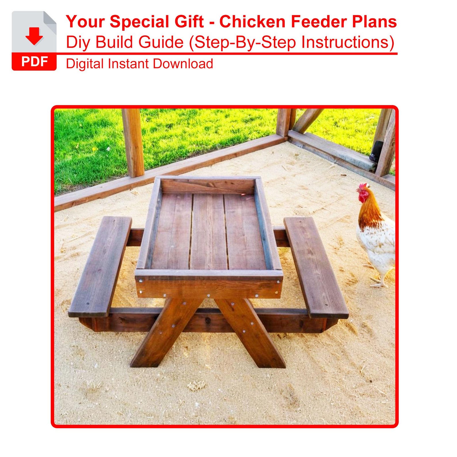 DIY Walk-in Chicken Coop Plans: 4x6 Hen House + 6x10 Run (PDF Download ...