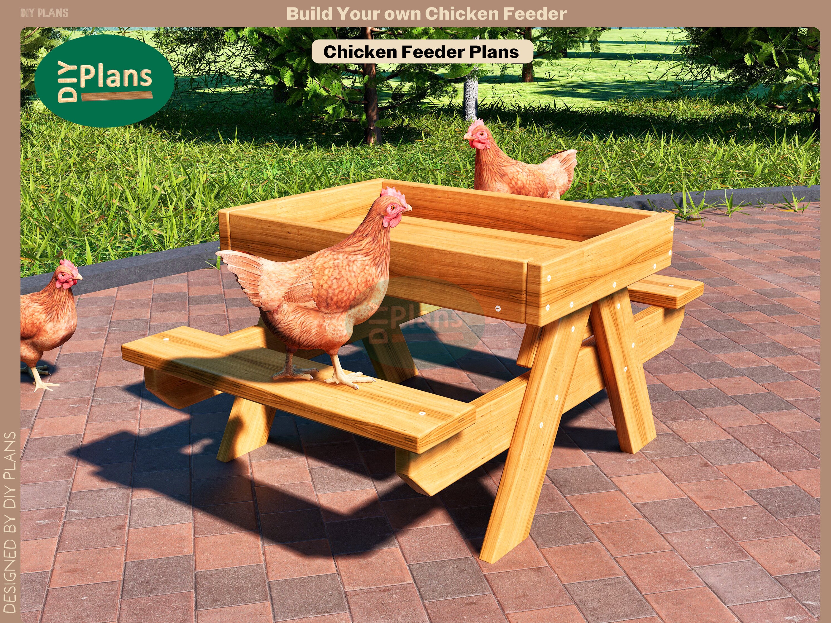 Garden Chicknic Table Plans Diy Chicken Table Plans, Wooden Squirrel ...
