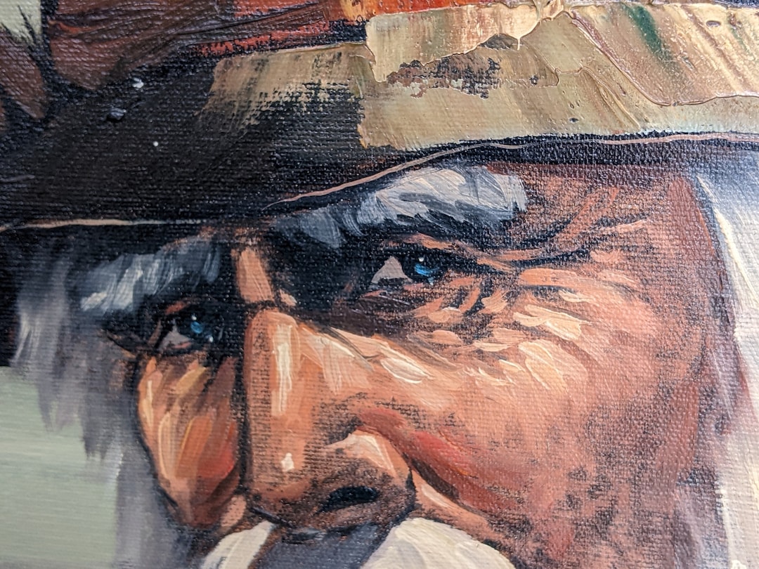 Large Original Oil Painting the Old Man & Child by the Sea Dubravko ...