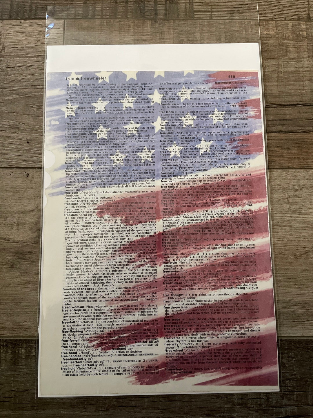 American Flag Dictionary Print on Freedom Page - Etsy