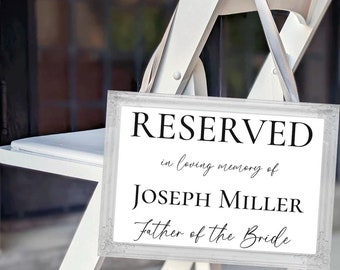 Reserved Seat Sign Wedding - Etsy