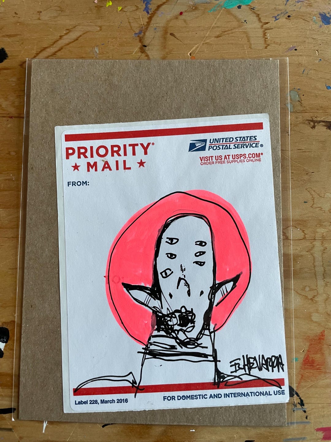 THREE Hand Painted Original on Postal Sticker 4x5” - Etsy