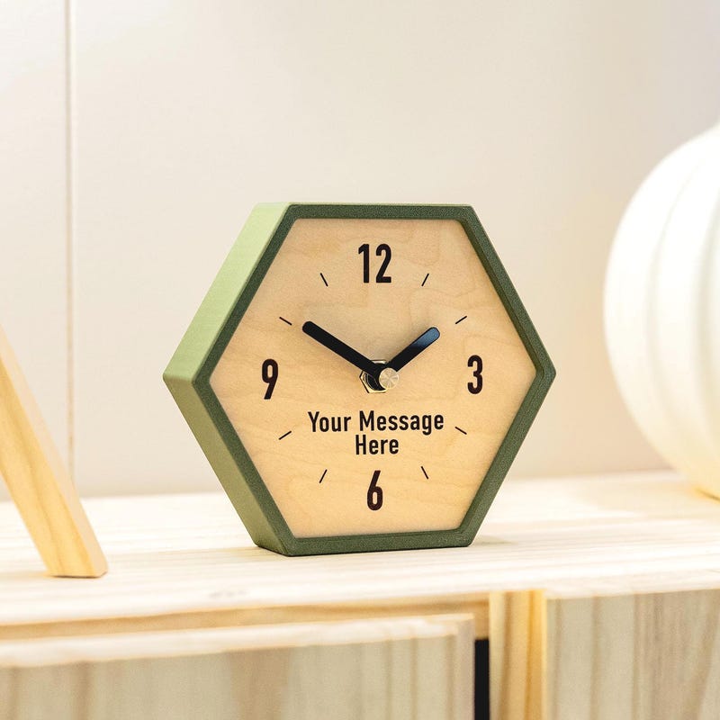 Wooden Art Desk Clocks - Etsy