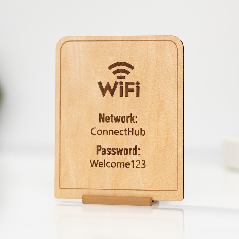 Wood Welcome Wifi Sign - Etsy