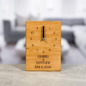 Personalized Desk Clock, Anniversary Gift, Office Desk Accessory ...