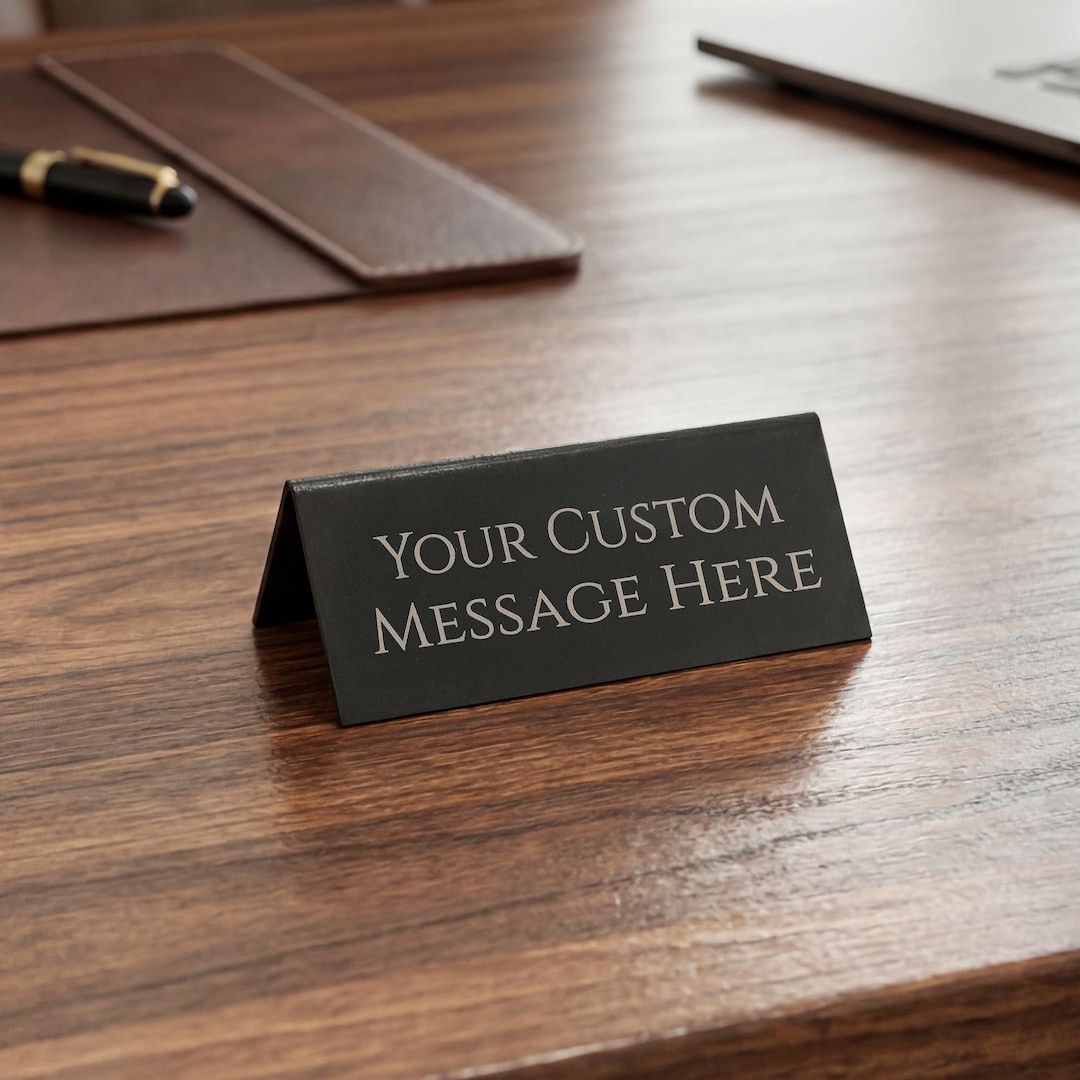 Custom Desk Plaque - Personalized Office Sign - Funny Office Decor Gift ...