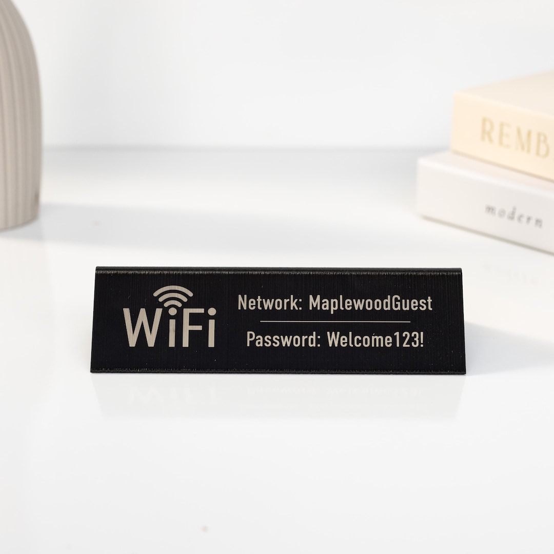 Custom Wifi Desk Plaque – Personalized Office Sign - Office Decor Gift ...