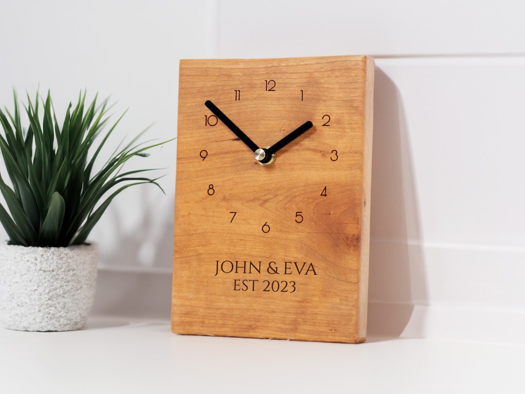 Personalized Desk Clock Anniversary Gift Office Desk - Etsy