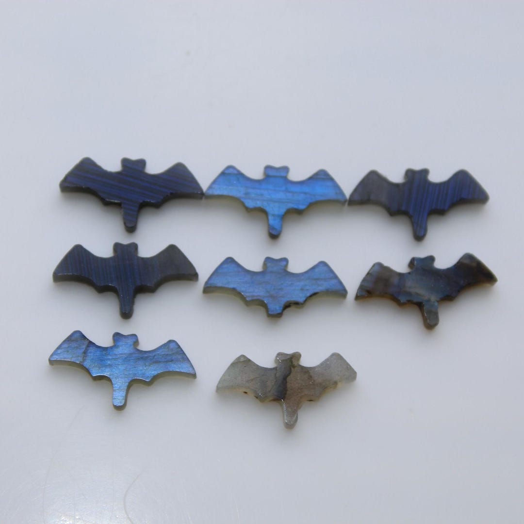 Labradorite Bat Carving, Bat Shape Carved Polished Crystal Labradorite ...