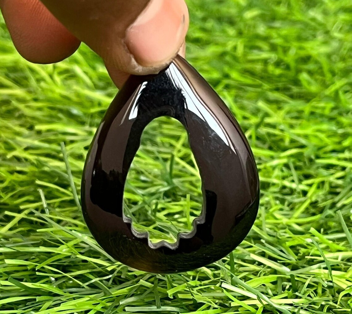 Black Onyx Carving, Ghost Shape Onyx Carving, Natural Gemstone Keychain ...