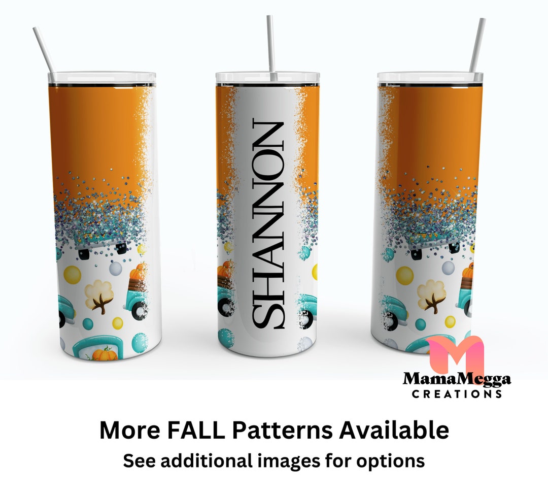 12 Different FALL Pattern Tumbler Split Pattern Leaves Turkey ...