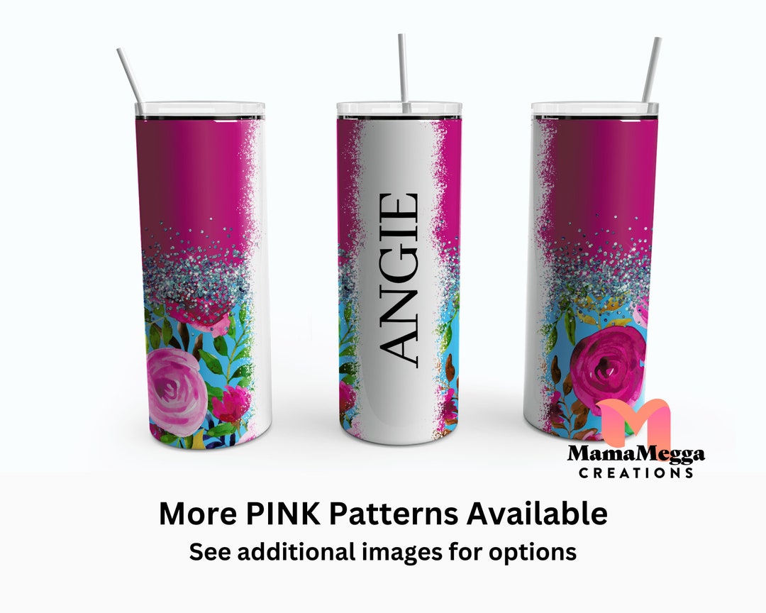 27 Different PINK Floral Tumbler Split Pattern - Etsy