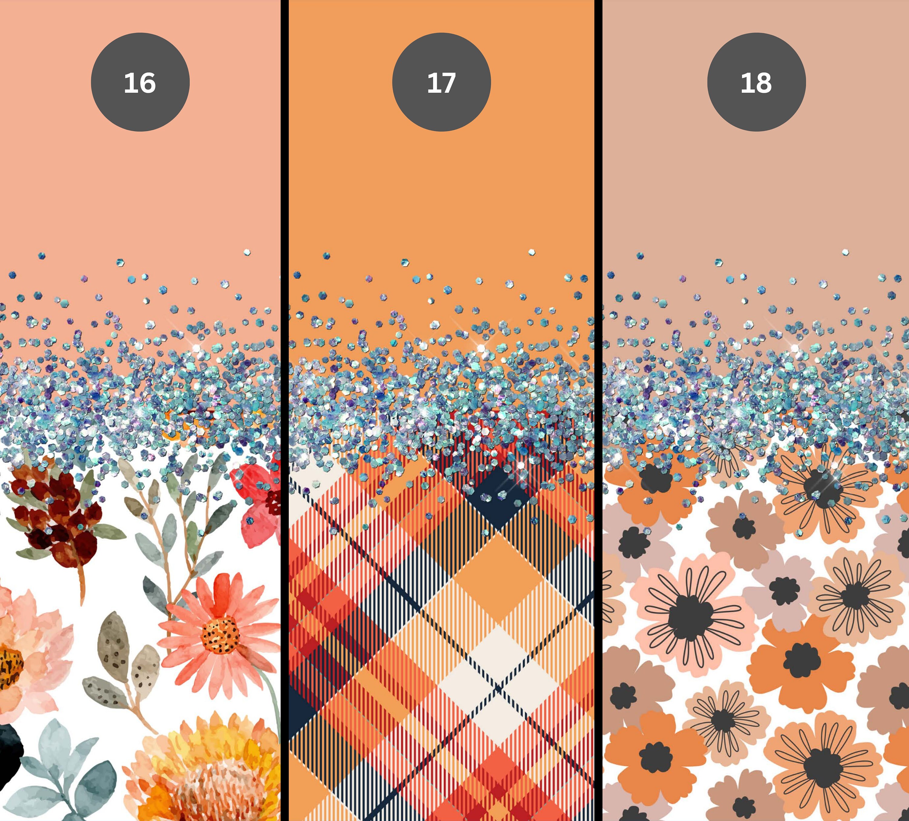 18 Different Coral/salmon/lt PINK Pattern Tumbler Split Pattern ...