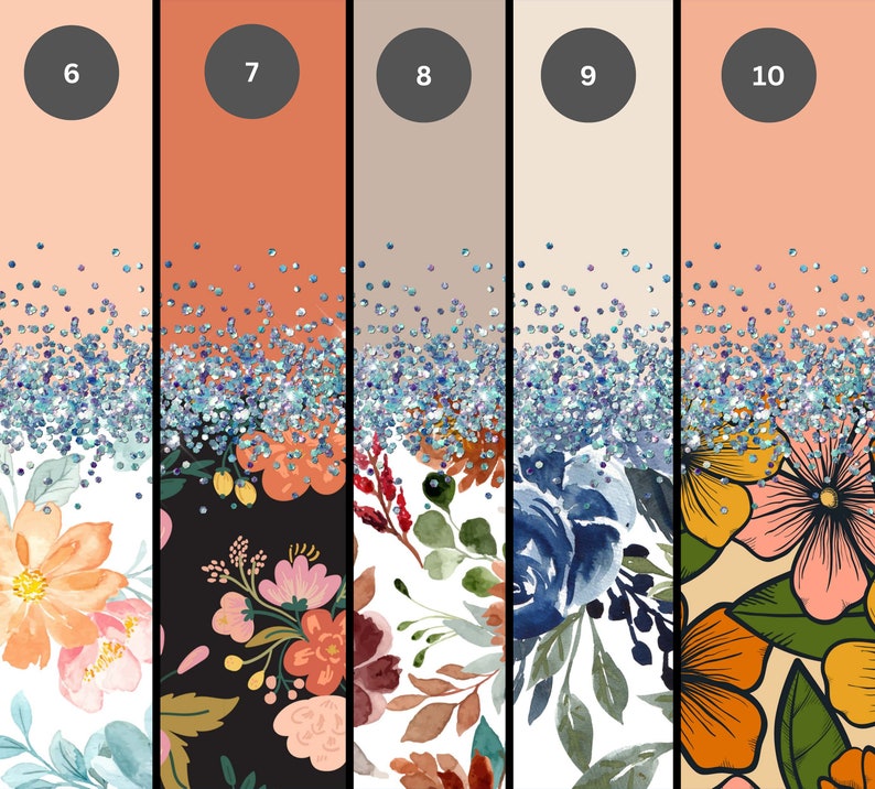 18 Different Coral/salmon/lt PINK Pattern Tumbler Split Pattern ...