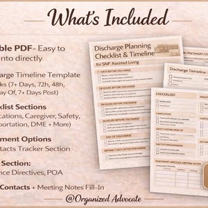 SNF Discharge Planning Template | Fillable PDF | Checklist + Placement ...