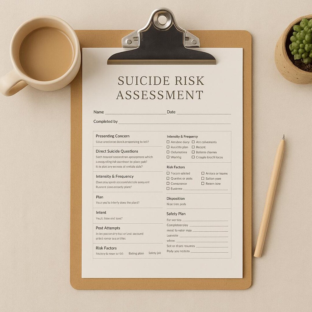 Crisis Safety Plan Template | Suicide Prevention | Social Worker ...