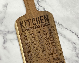 Laser Engraved Bamboo Mini Cutting Board Kitchen Conversions - Etsy