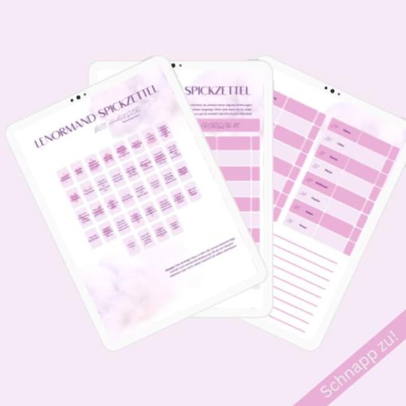 The Lenormand Cheat Sheet - Cheatsheets Incl. Wordsheet Lenormand Cards ...