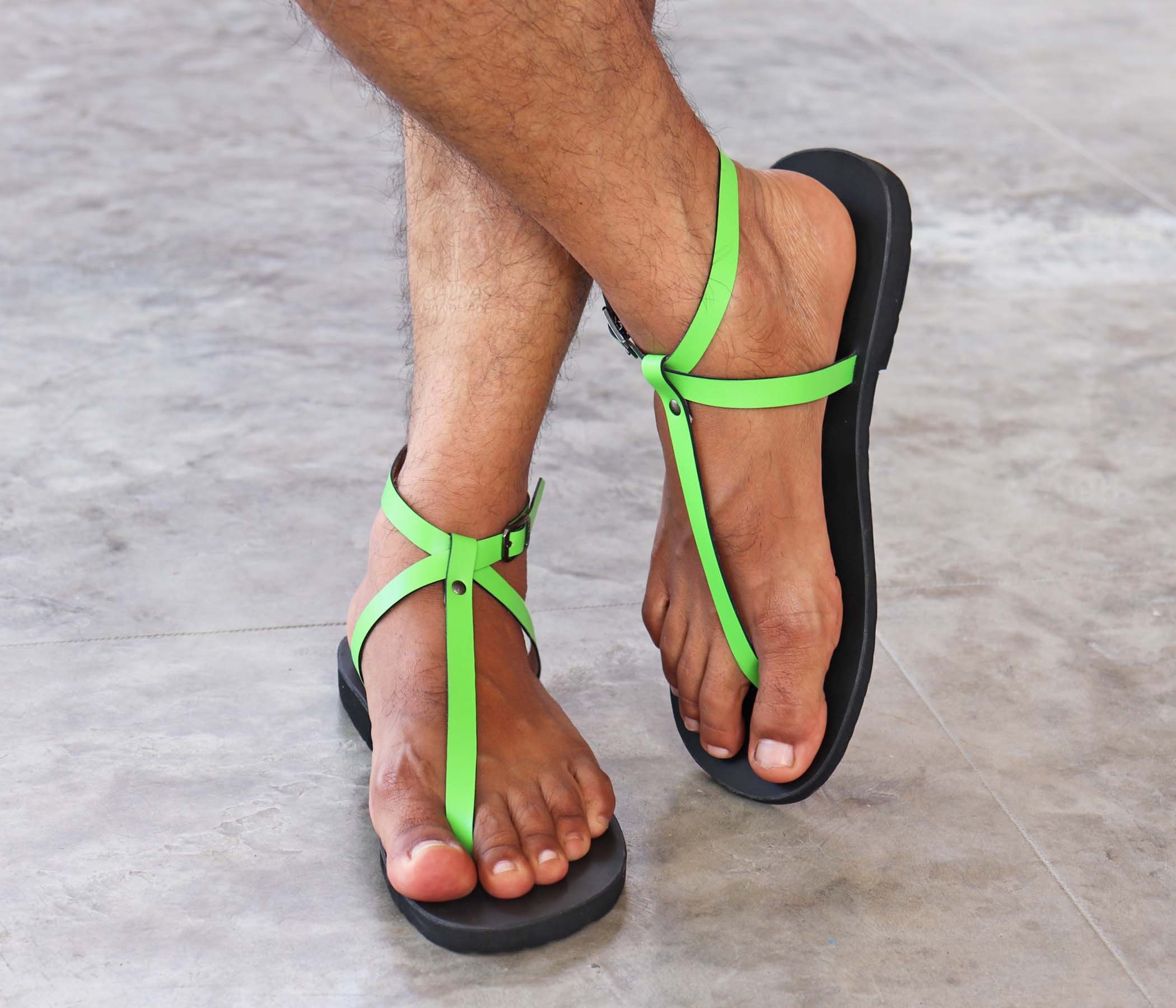 Minimalist Barefoot Men Leather Sandals, Sexy Men Sandals, Summer Gay ...