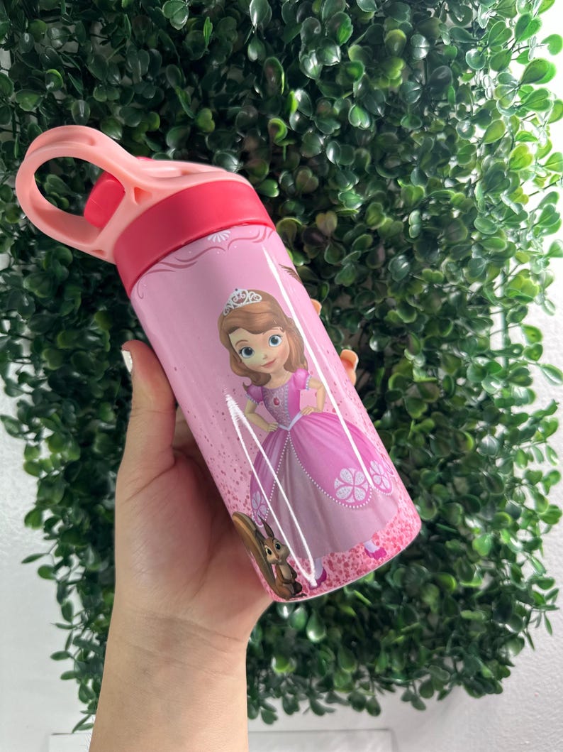 12oz Bottle Water for Kids | Princess Bottle Water | Girls Pink Tumbler ...