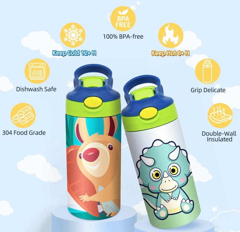 12oz Bottle Water for Kids | Princess Bottle Water | Girls Pink Tumbler ...