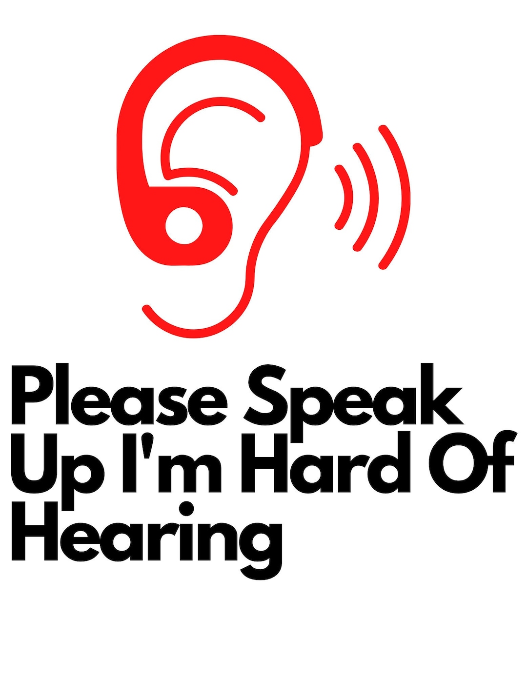 Hard of Hearing SVG, Digital Download - Etsy
