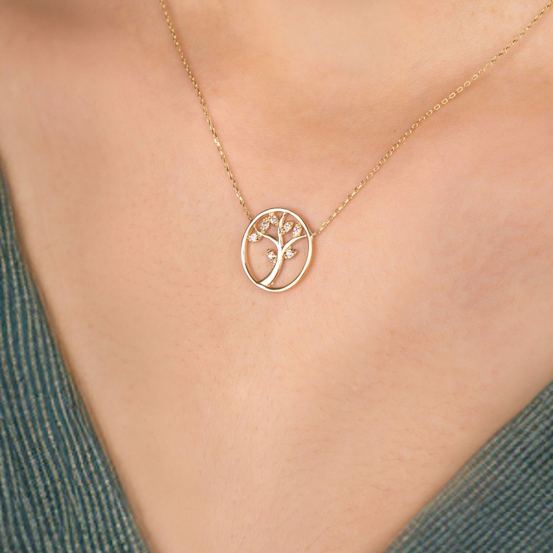 14K Gold Tree of Life, Tree of Life Pendant, Gold Tree Necklace ...