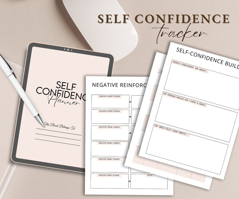 Printable Self Confidence Planner Self Care Worksheet Digital Wellness ...