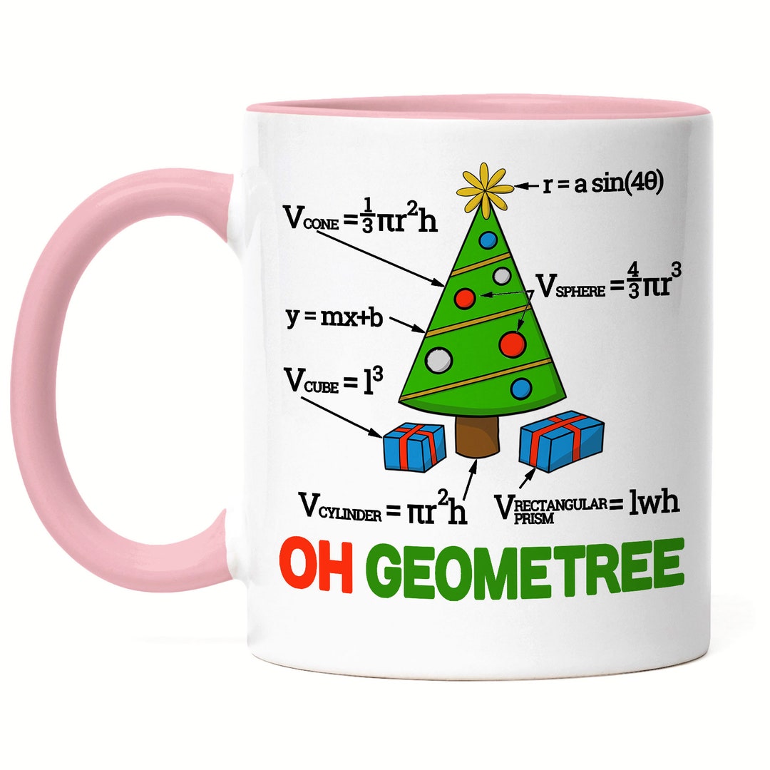 Oh Geometree Cup Pink Christmas Math Christmas Tree Formulas - Etsy UK