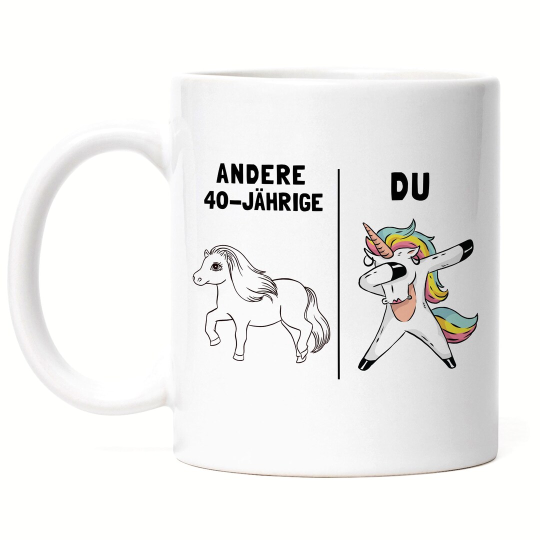 40th Birthday Mug With Saying Women Funny Unicorn 40 Years Gift Idea ...