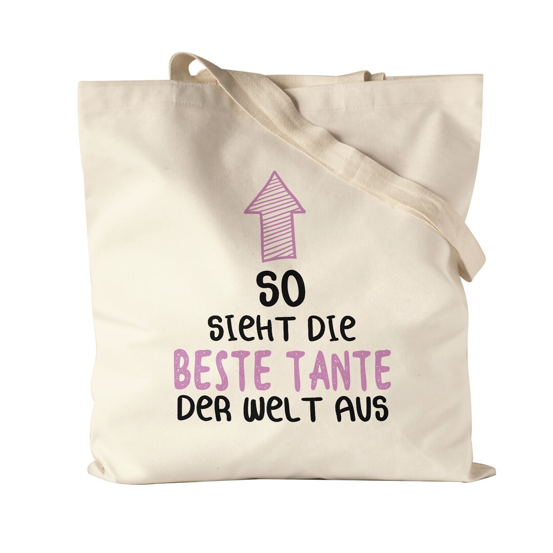 So Sieht Die Beste Tante Der Welt Aus Jutebeutel Stoffbeutel Canvas ...
