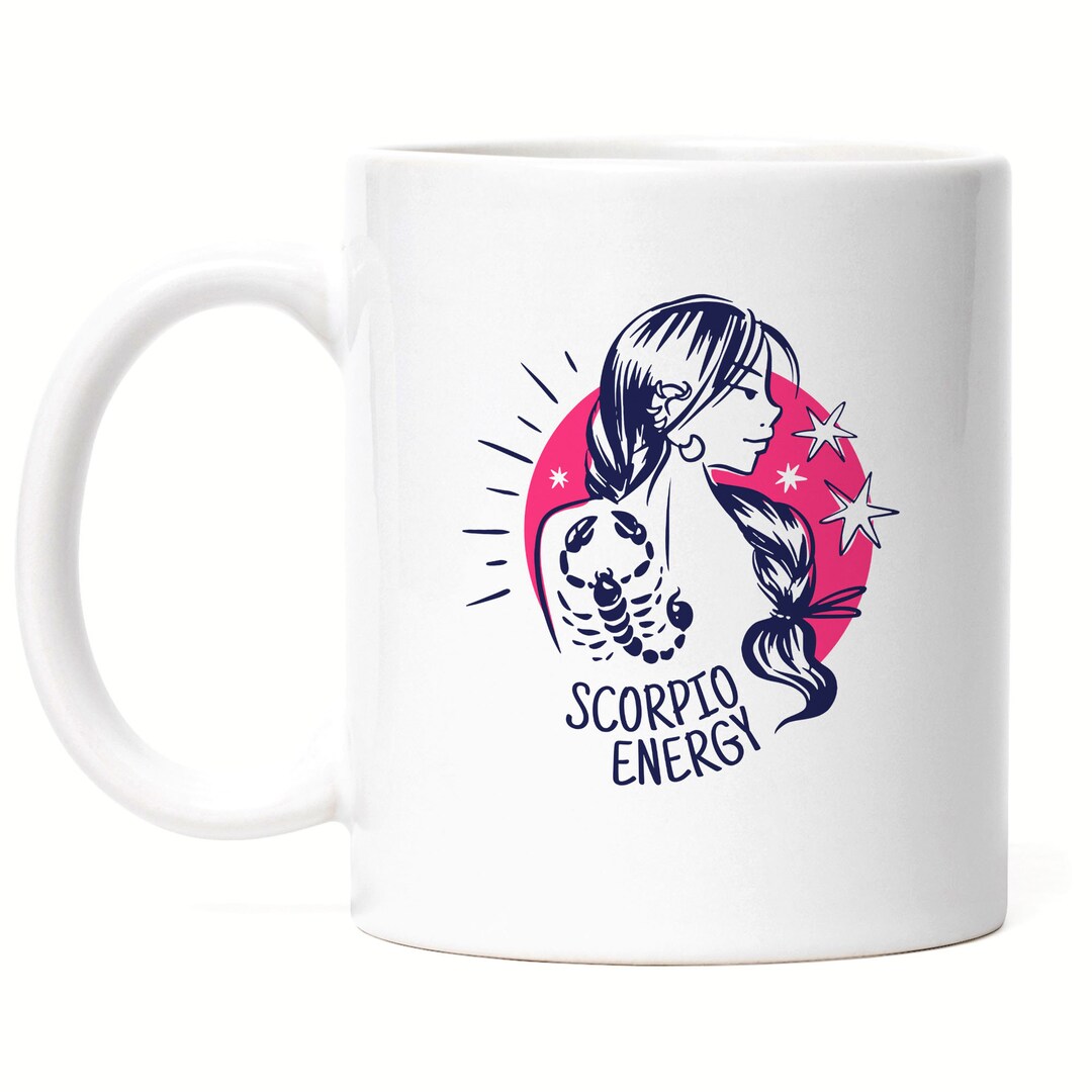 Scorpio Zodiac Sign Cup White White Scorpio Horoscope Gift - Etsy