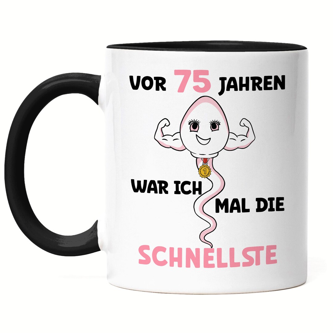 75 Years Ago I Was Once the Fastest Cup Black 75th Birthday - Etsy