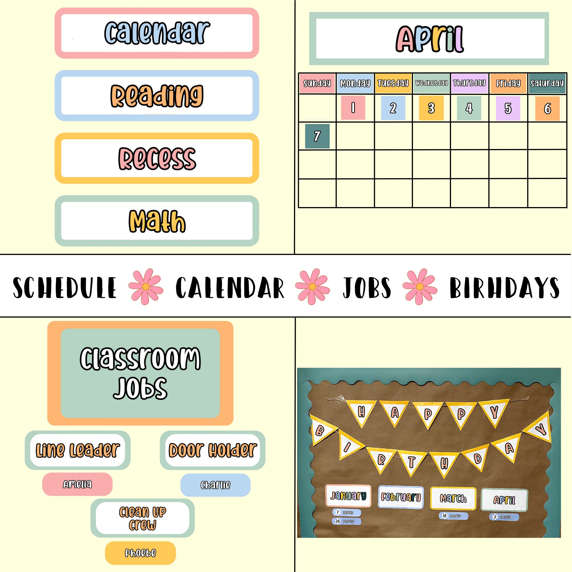 Calm Boho Classroom Decor Bundle - Etsy