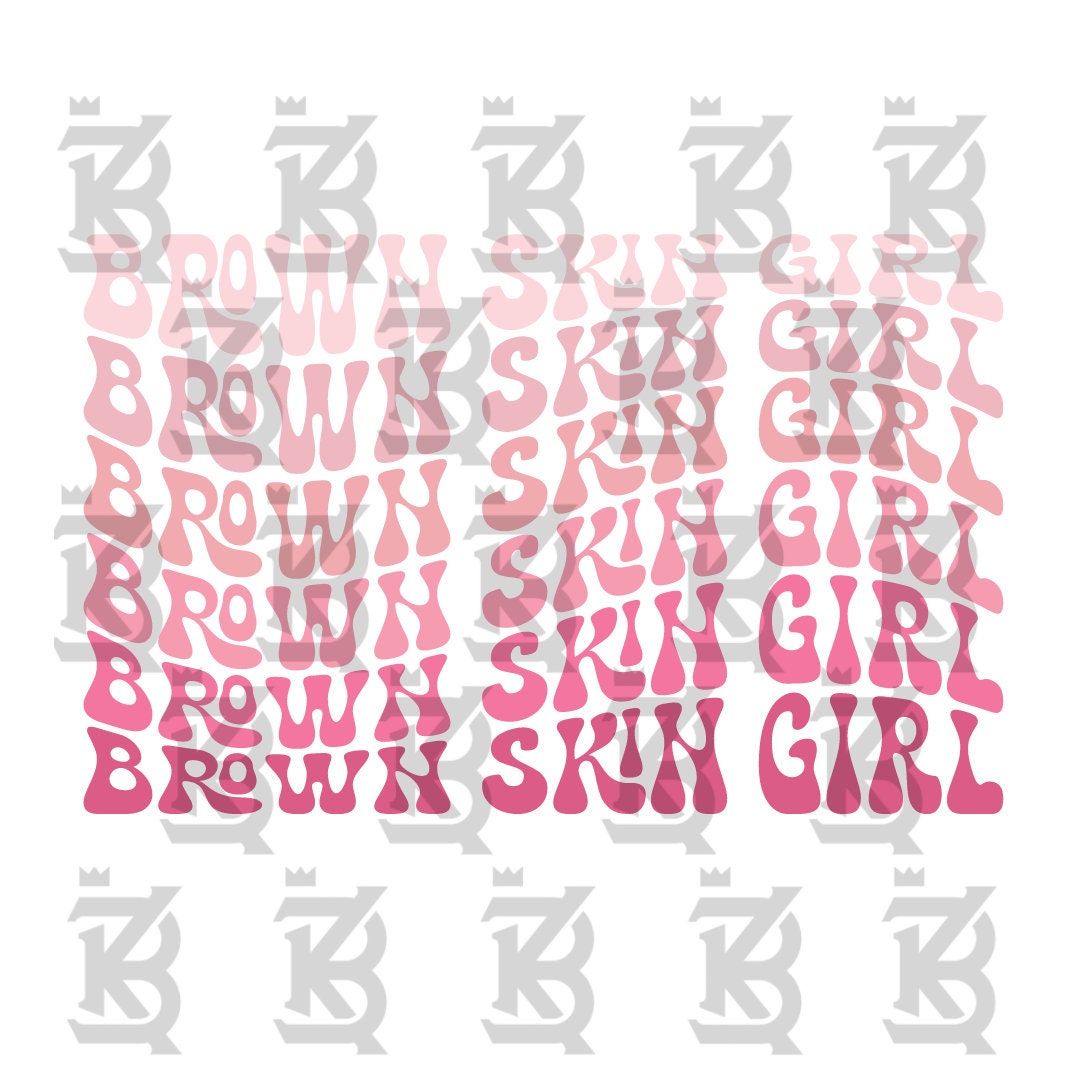 PINK Brown Skin Girl SVG Trendy SVG Retro Svg Instant Download Trending ...