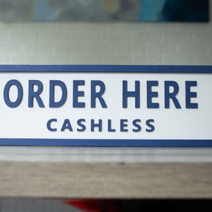 Order Here Sign / Business Order Here Sign /cashless Sign / Hanging ...