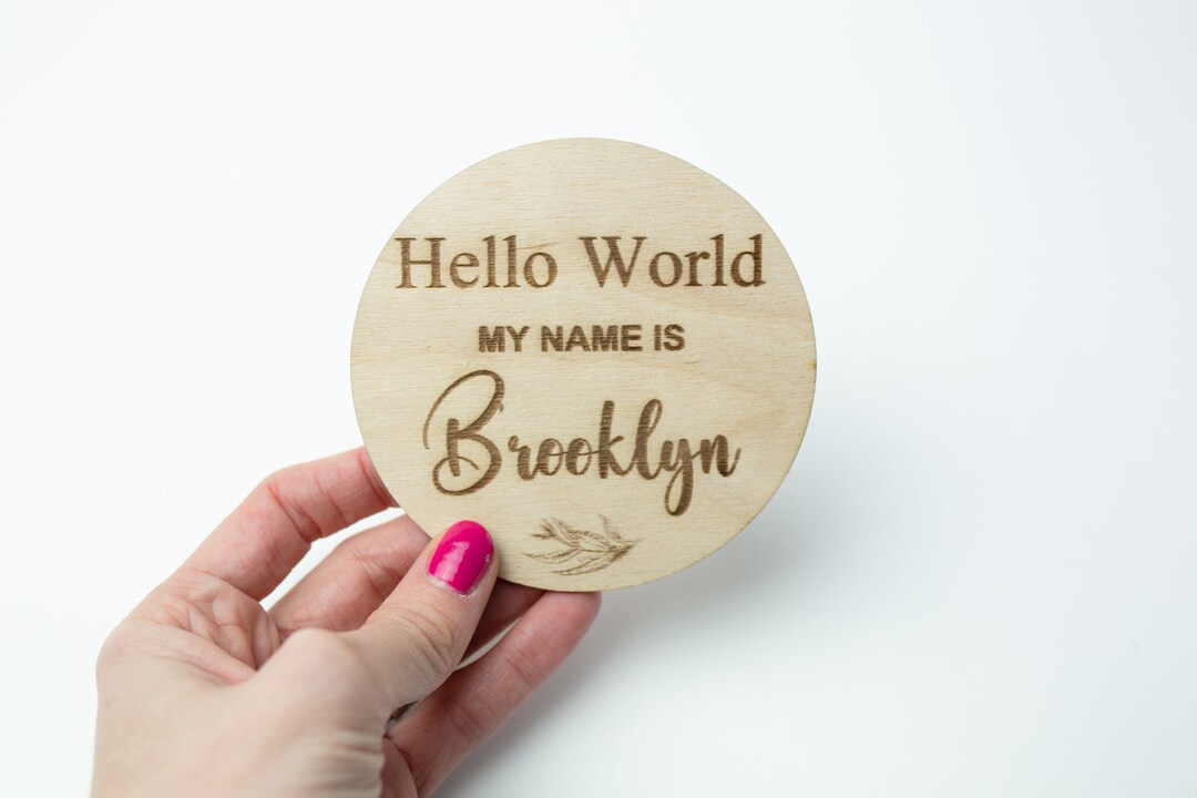 Baby Milestone Disc / Engraved Wood Monthly Milestone Markers / Birth ...