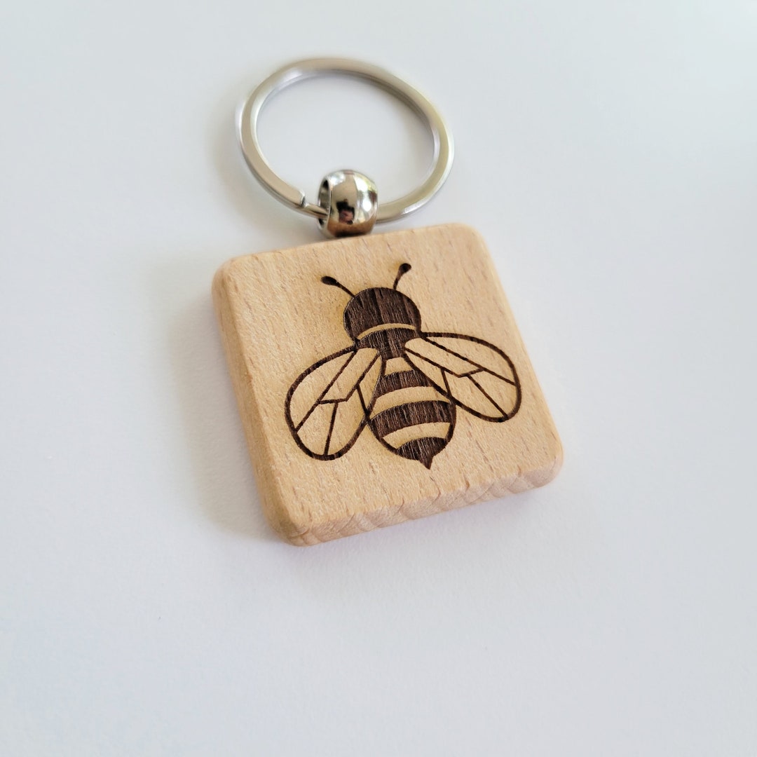 Bumble Bee Keychain, Teacher Gift Keychain,personalized Gift, Wood Key ...