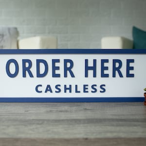 Order Here Sign / Business Order Here Sign /cashless Sign / Hanging ...