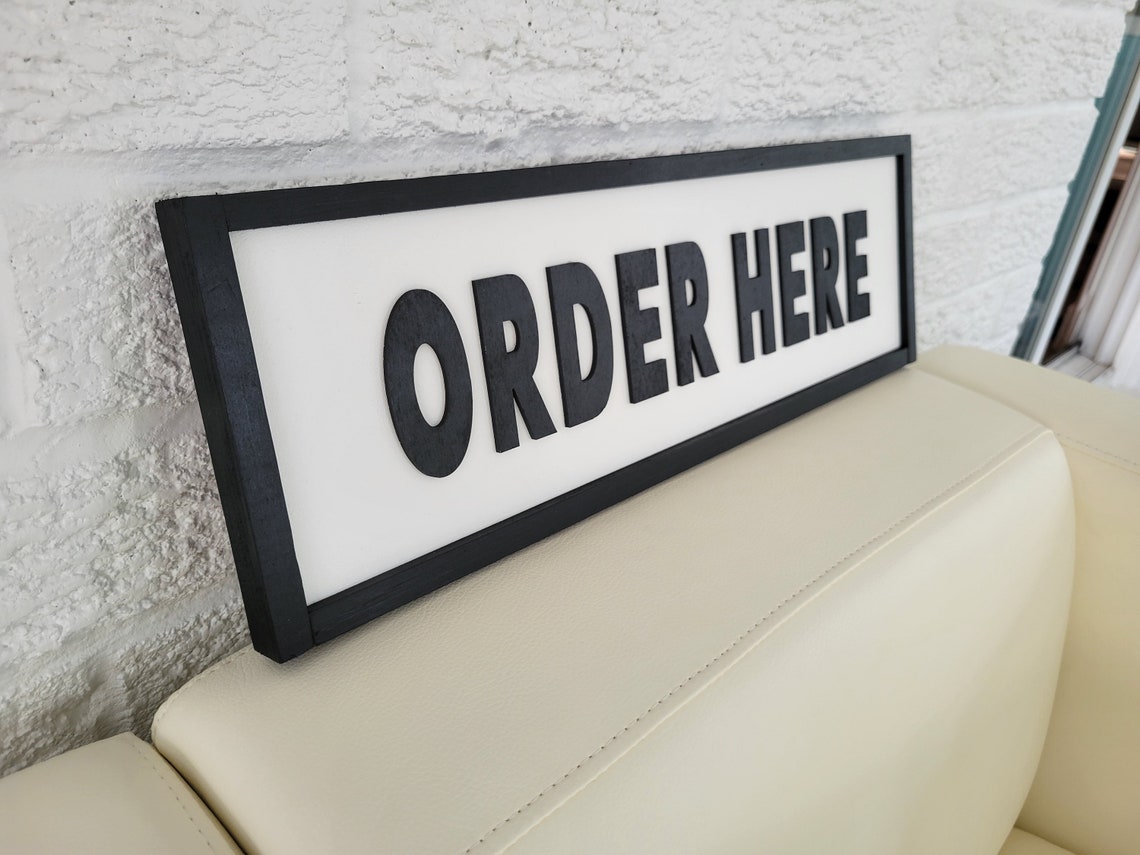 Order Here Sign / Business Order Here Sign /cashless Sign / - Etsy