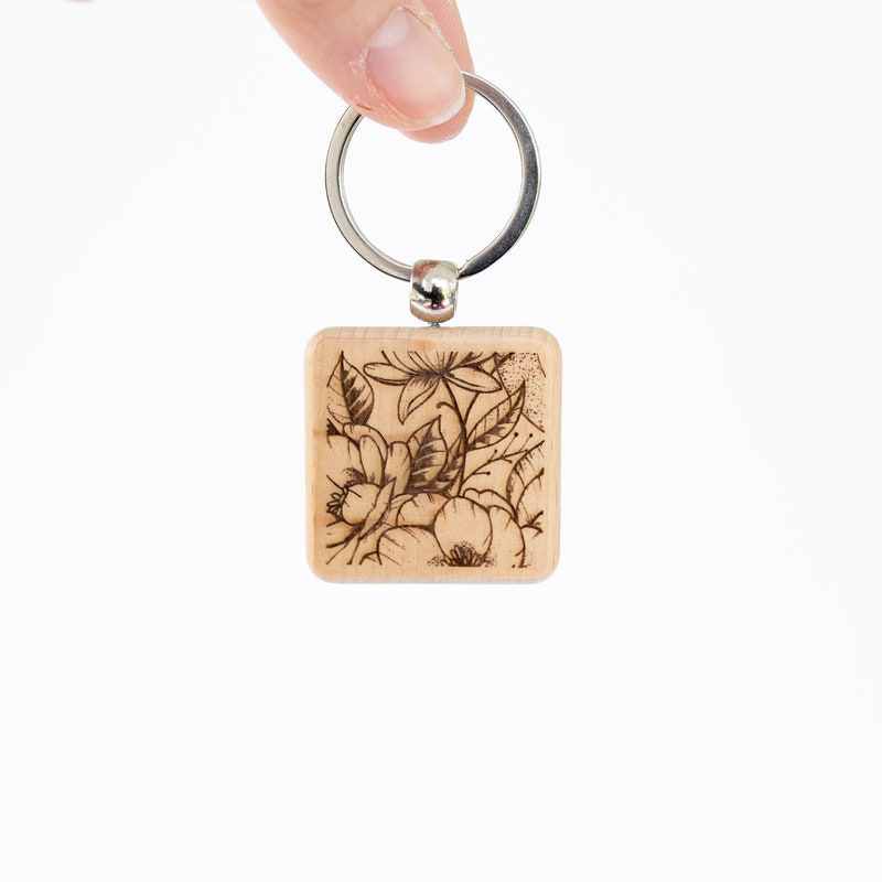 Wood Keychains - Etsy