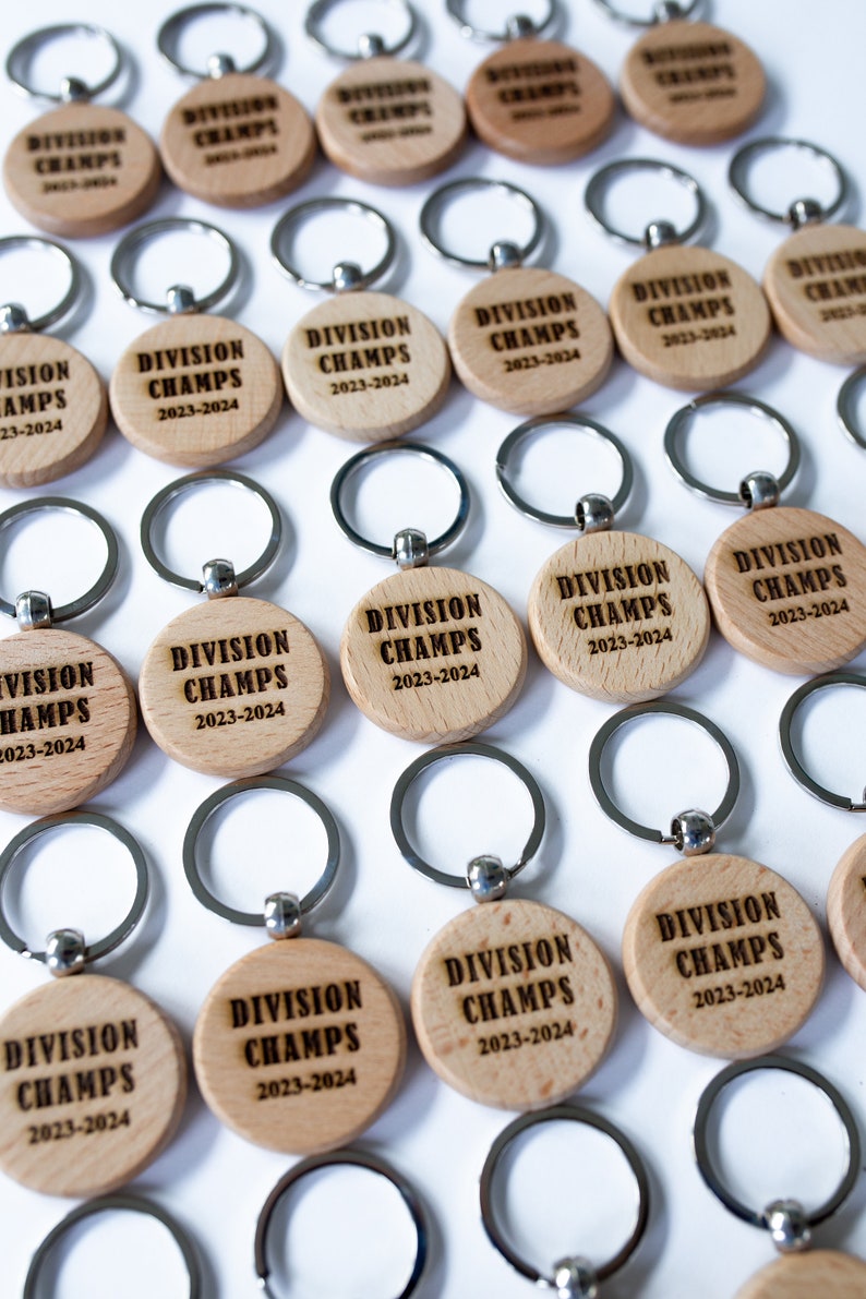 Sports Team Keychains, Laser Engraved Personalized Team Logo, Team Gift ...