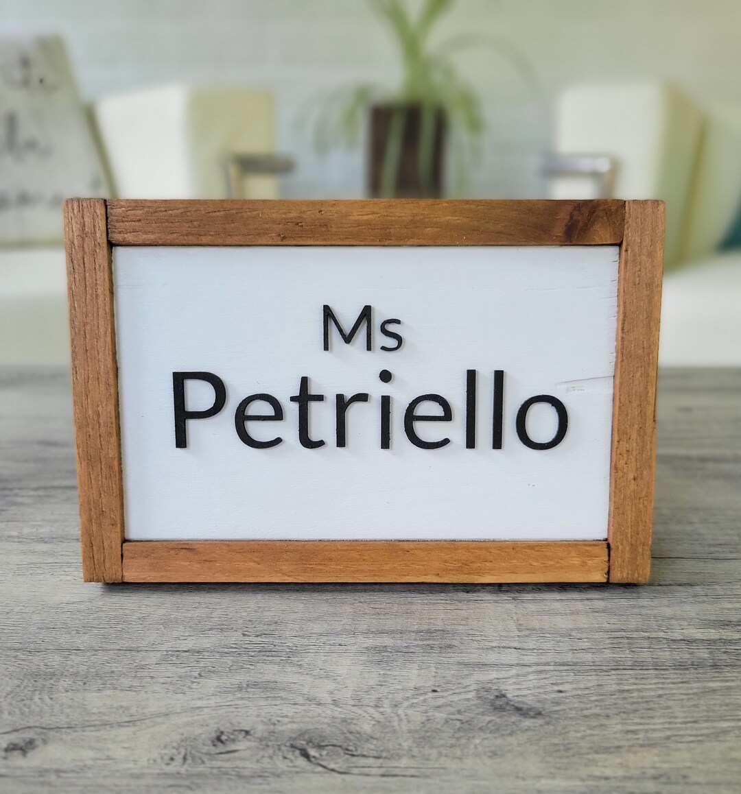 Teacher Name Sign, 3D Wooden Teacher Name Sign, Teacher Desk Sign, End ...
