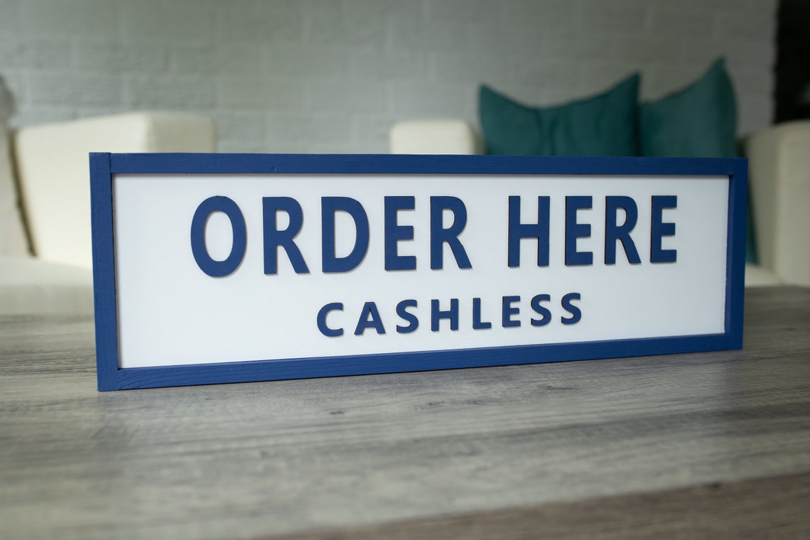 Order Here Sign / Business Order Here Sign /cashless Sign / Hanging ...