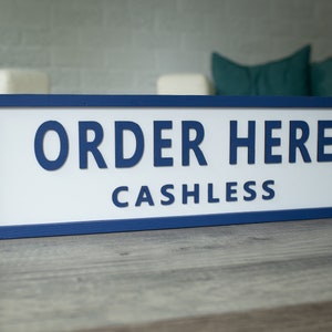 Order Here Sign / Business Order Here Sign /cashless Sign / Hanging ...