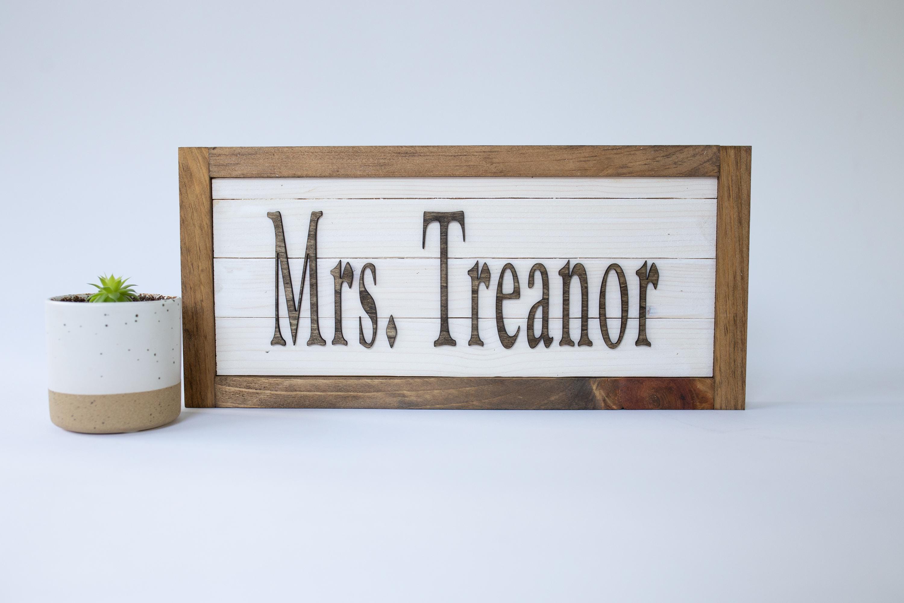 Teacher Name Sign, 3D Classroom Name Sign, Teacher Desk Sign, End of ...