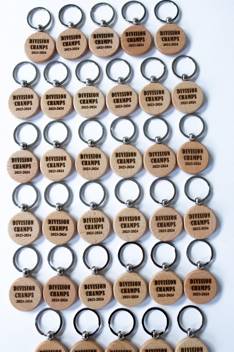 Sports Team Keychains, Laser Engraved Personalized Team Logo, Team Gift ...