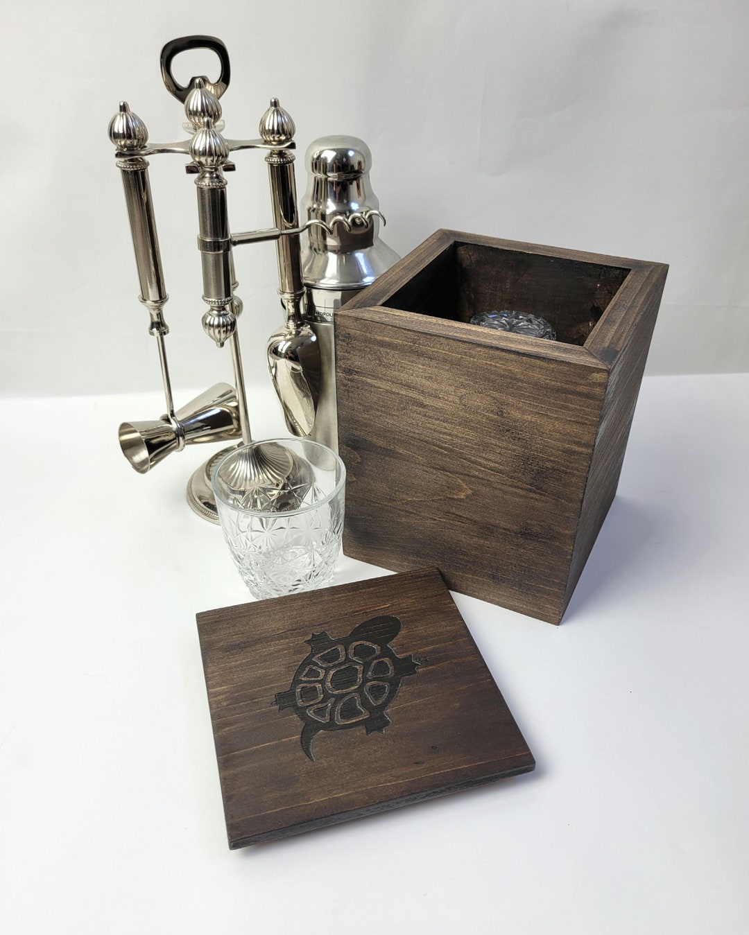 Personalized Wooden Laser Engraved Box, Engraved Lid, Bar, Bridal Party ...