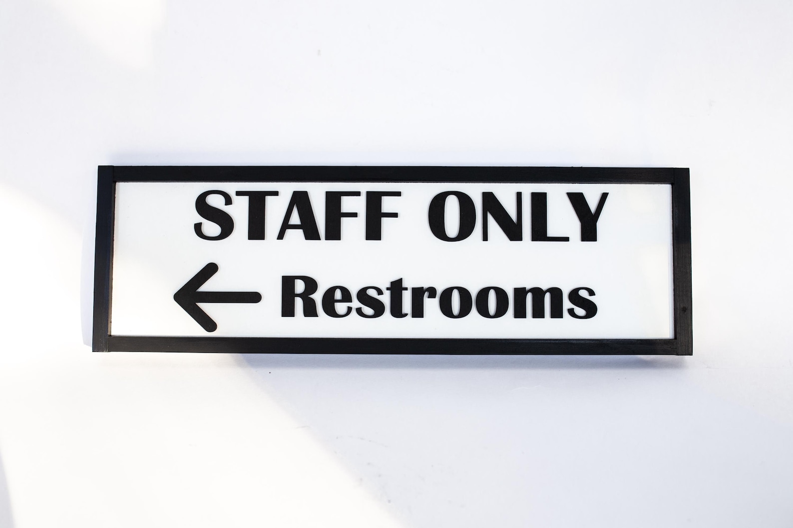 Staff Restroom Sign / Business Bathroom Sign /cashless Sign / Hanging ...