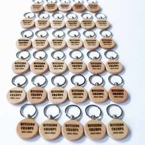 Sports Team Keychains, Laser Engraved Personalized Team Logo, Team Gift ...